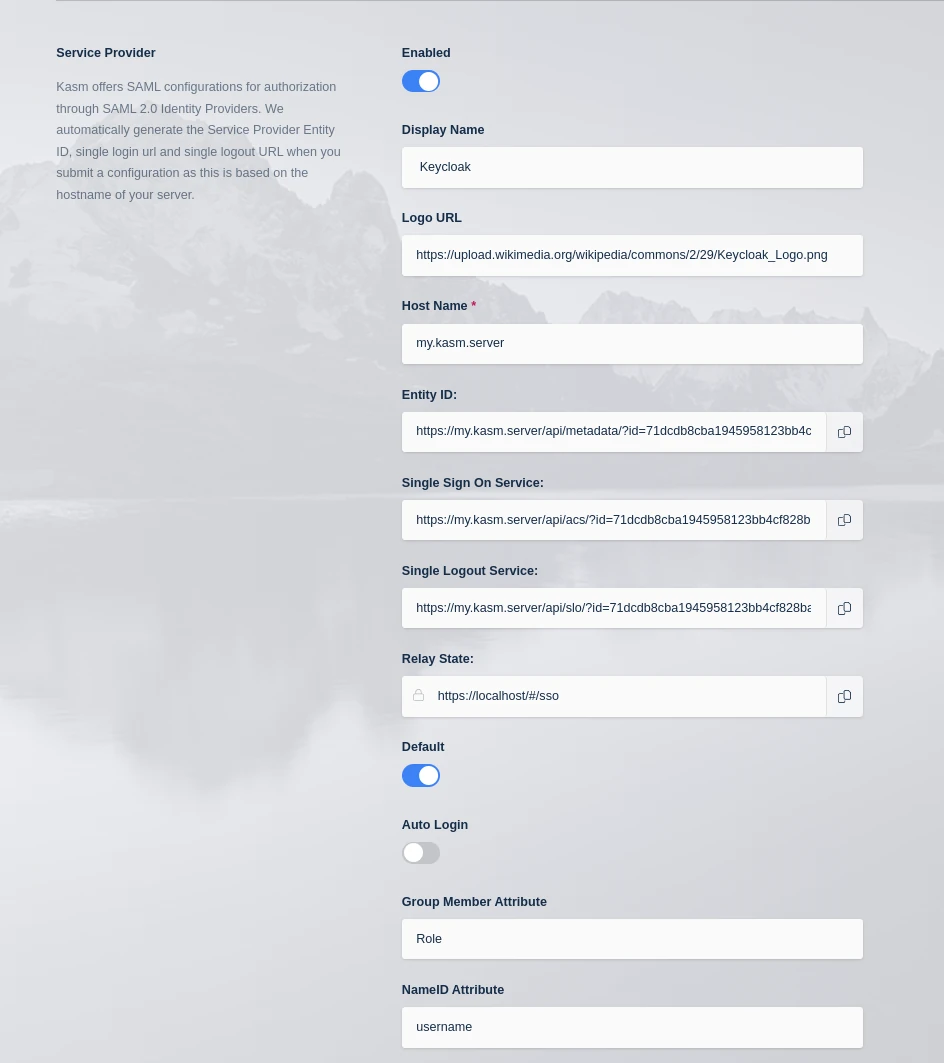 Keycloak SAML Setup — Kasm 1.16.0 documentation