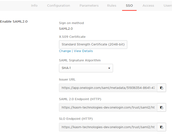 OneLogin SAML Setup — Kasm 1.16.0 documentation