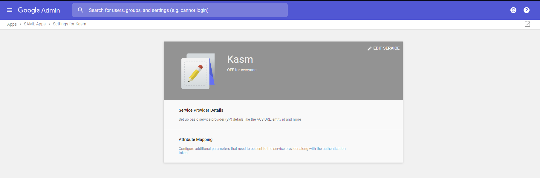 Google GSuite SAML Setup — Kasm 1.12.0 documentation