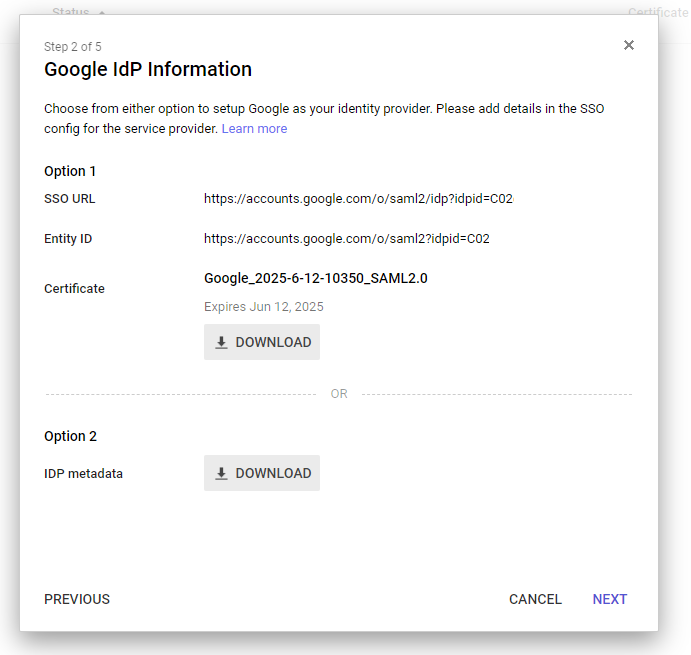 Google GSuite SAML Setup — Kasm 1.12.0 documentation